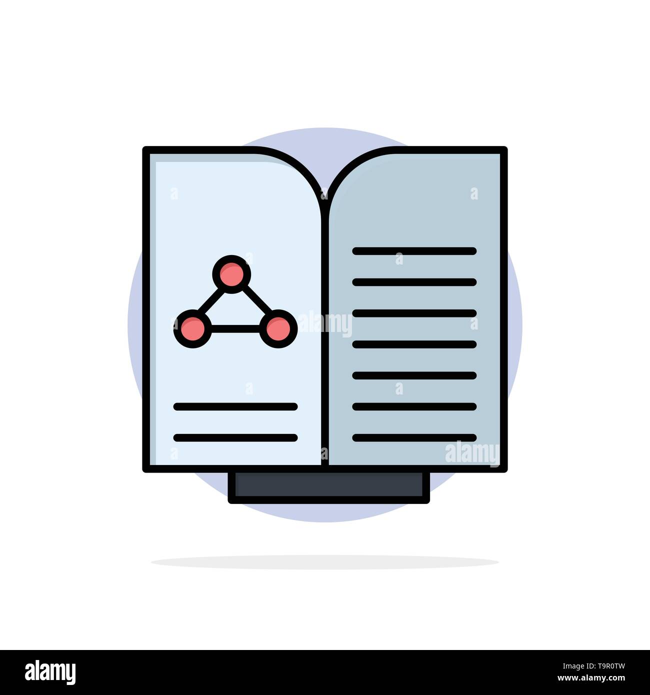 Medical Test Report Book Abstract Circle Background Flat Color Icon