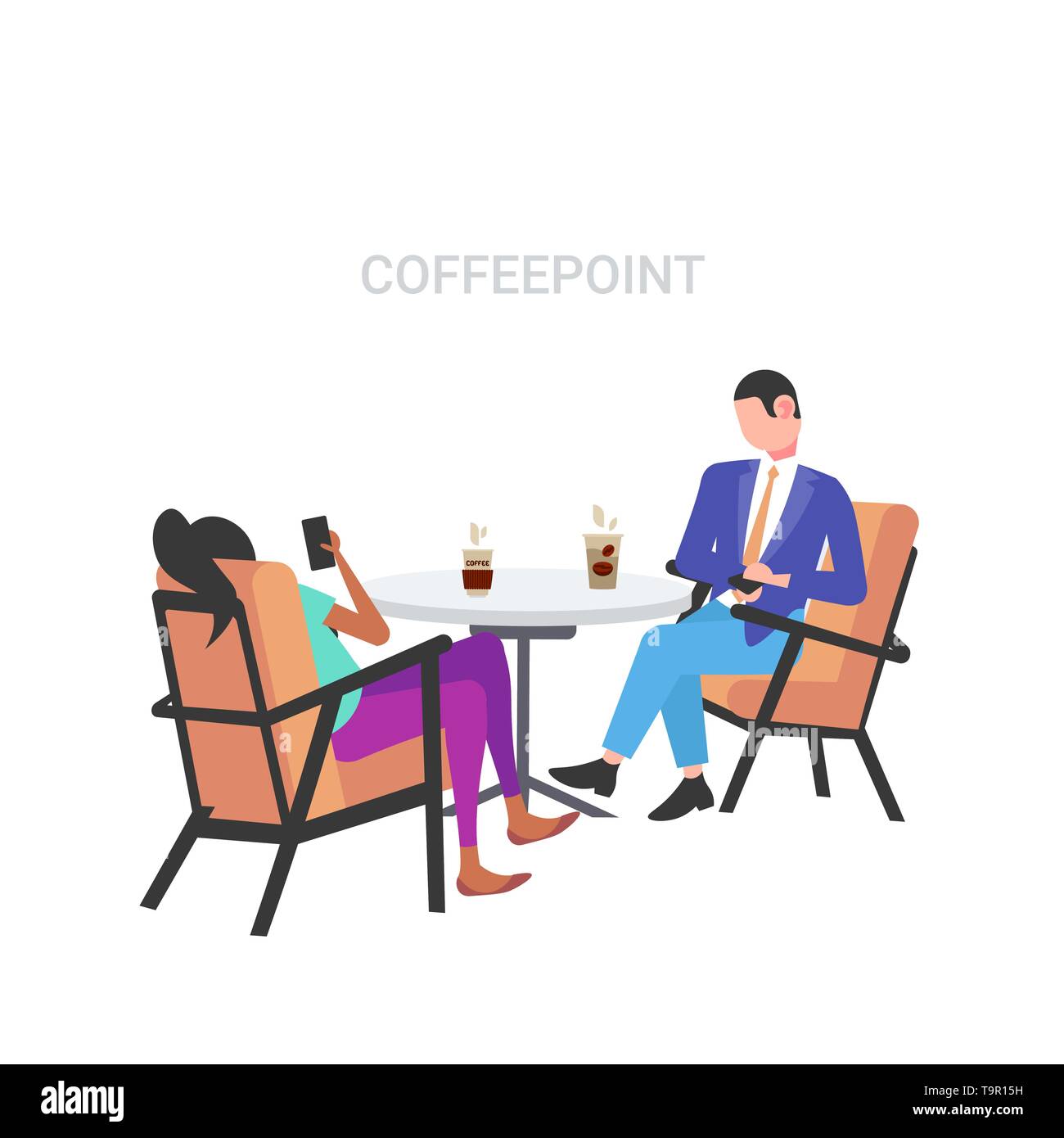 Couple business lounge Stock Vector Images - Alamy