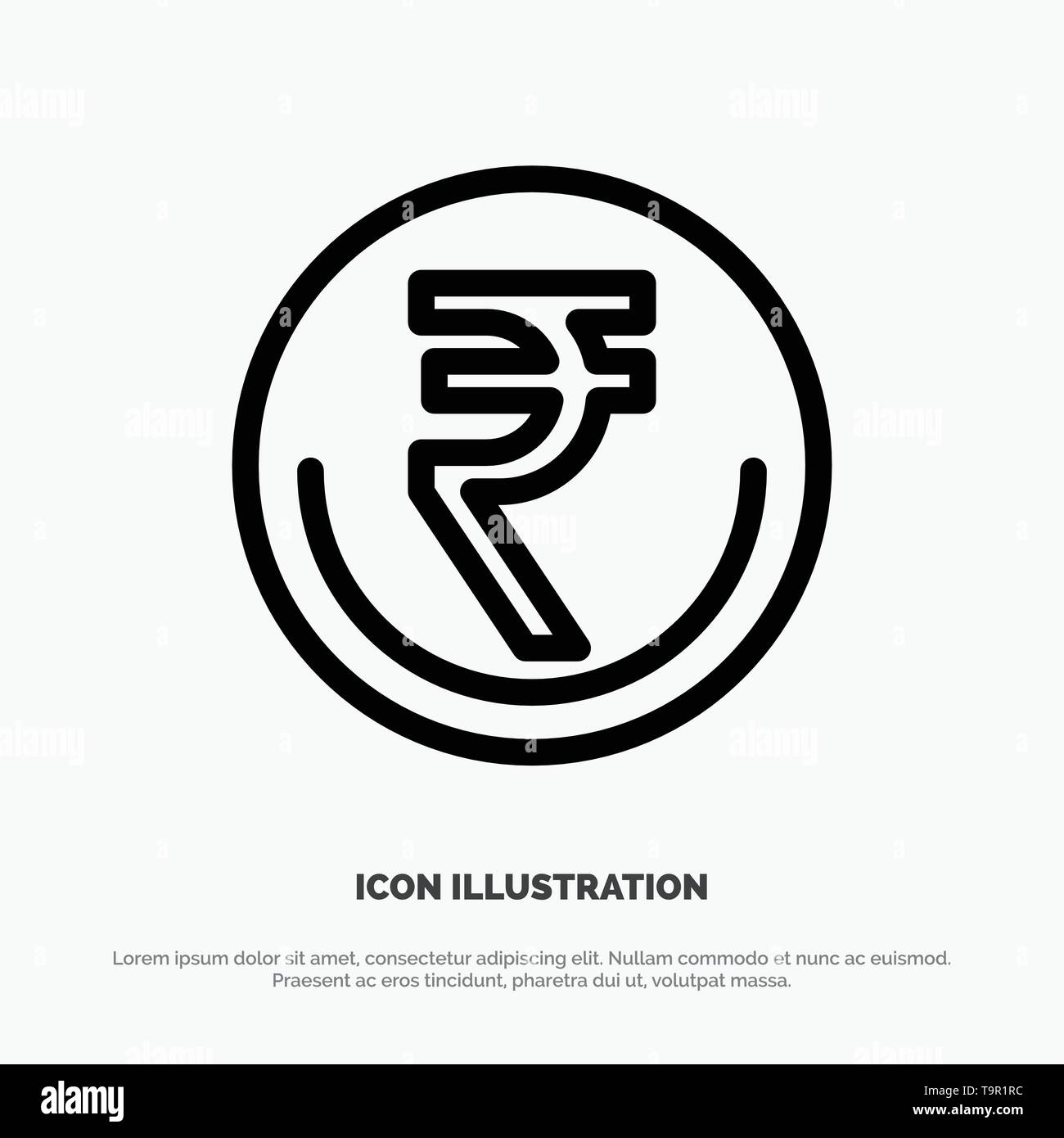 Indian rupee icon vector vectors hi-res stock photography and images ...