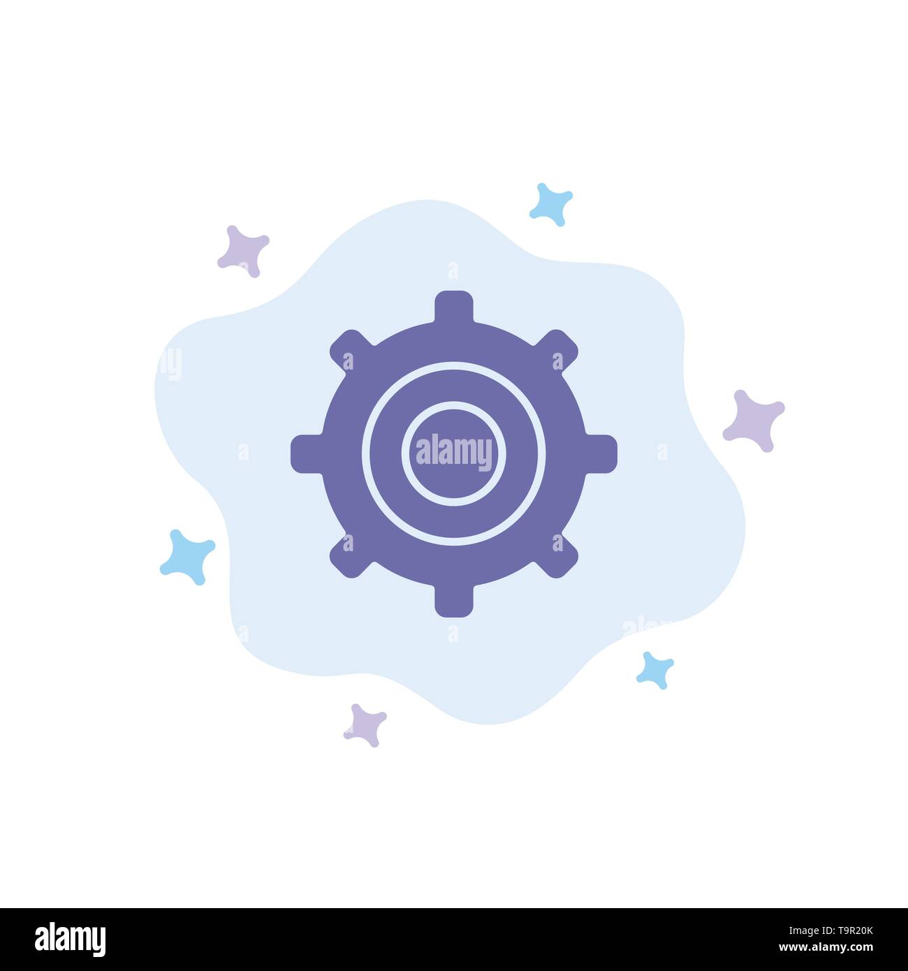 Gear, Setting, Cogs Blue Icon on Abstract Cloud Background Stock Vector ...