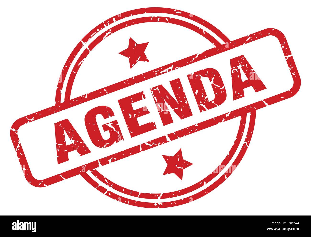 agenda round grunge isolated stamp Stock Vector Image & Art - Alamy