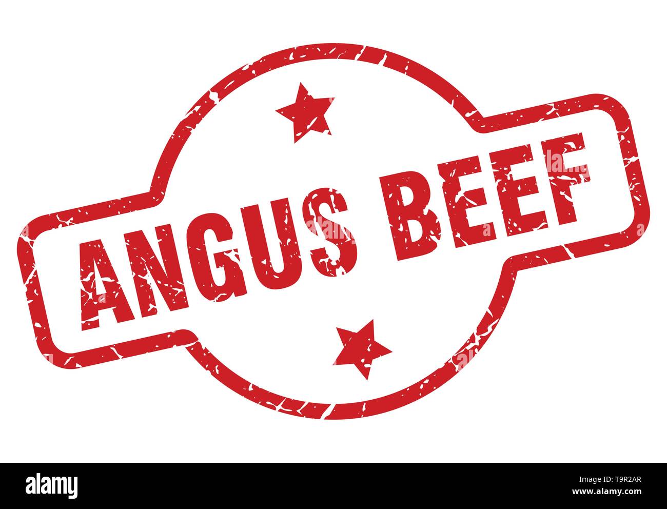 angus beef stamp isolated on white Stock Vector Image & Art - Alamy