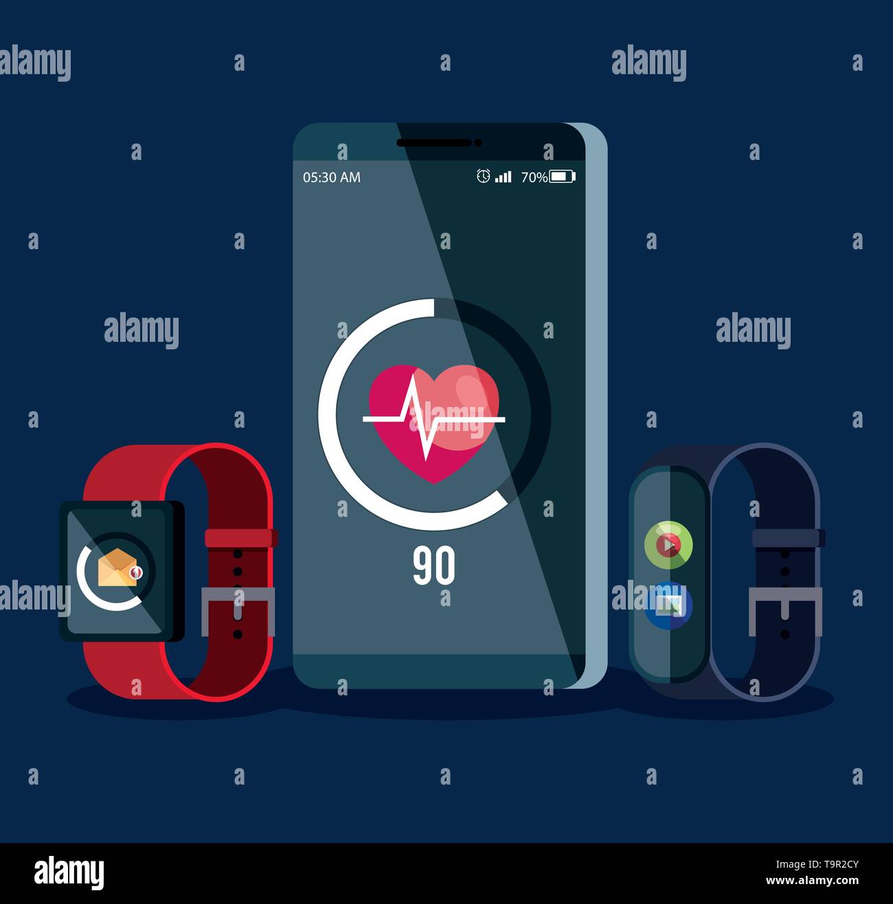 Checking time digital Stock Vector Images - Alamy