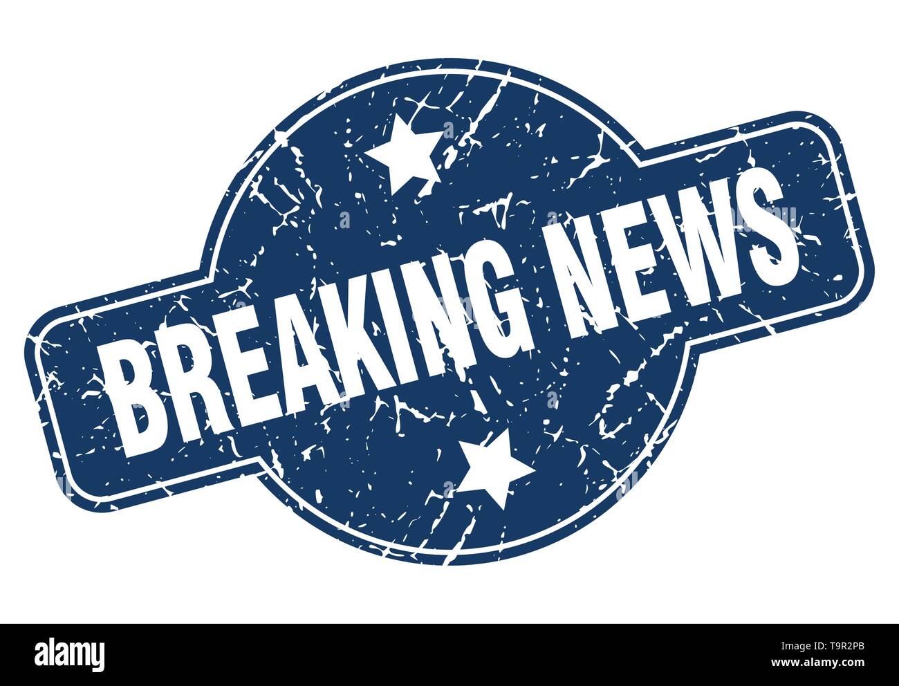 breaking news vintage round isolated stamp Stock Vector Image & Art - Alamy