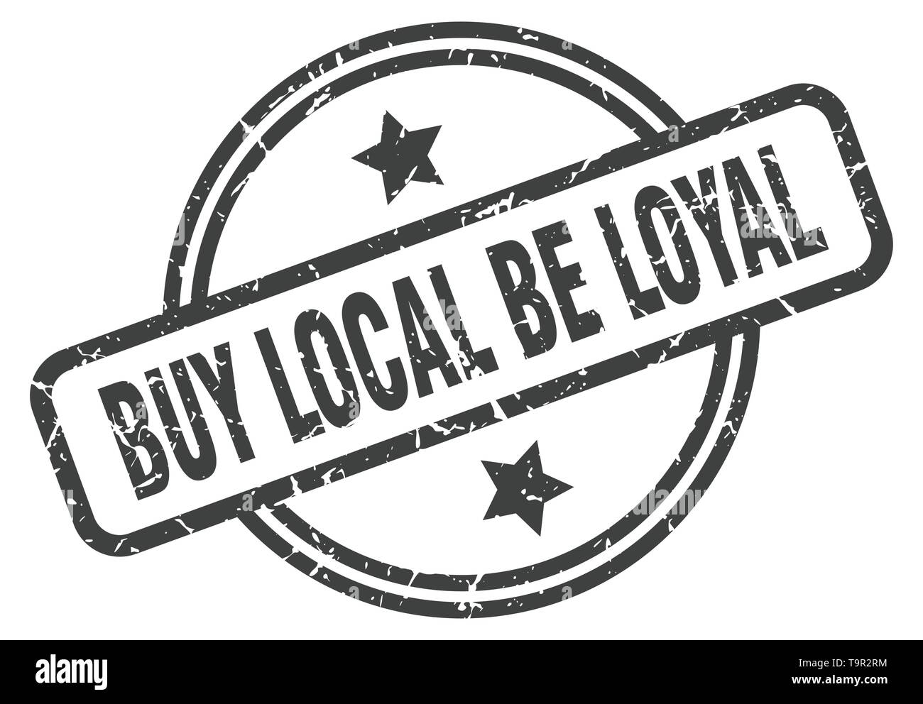Buy local stamp Black and White Stock Photos & Images - Alamy