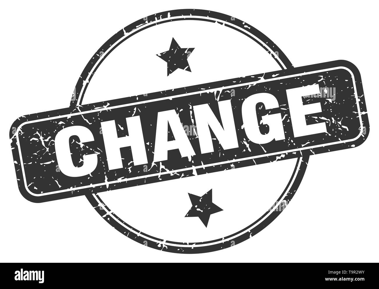 Change vintage round isolated Black and White Stock Photos & Images - Alamy