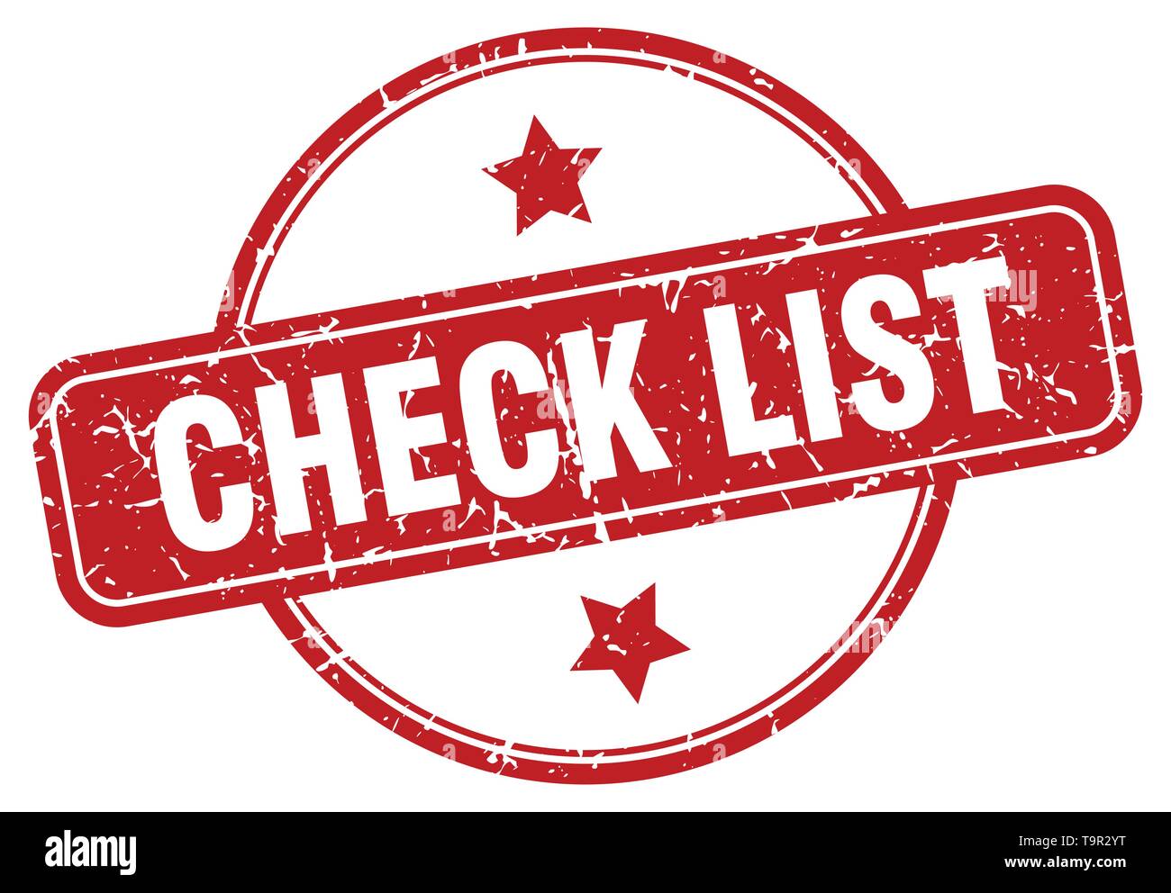 check list vintage round isolated stamp Stock Vector Image & Art - Alamy