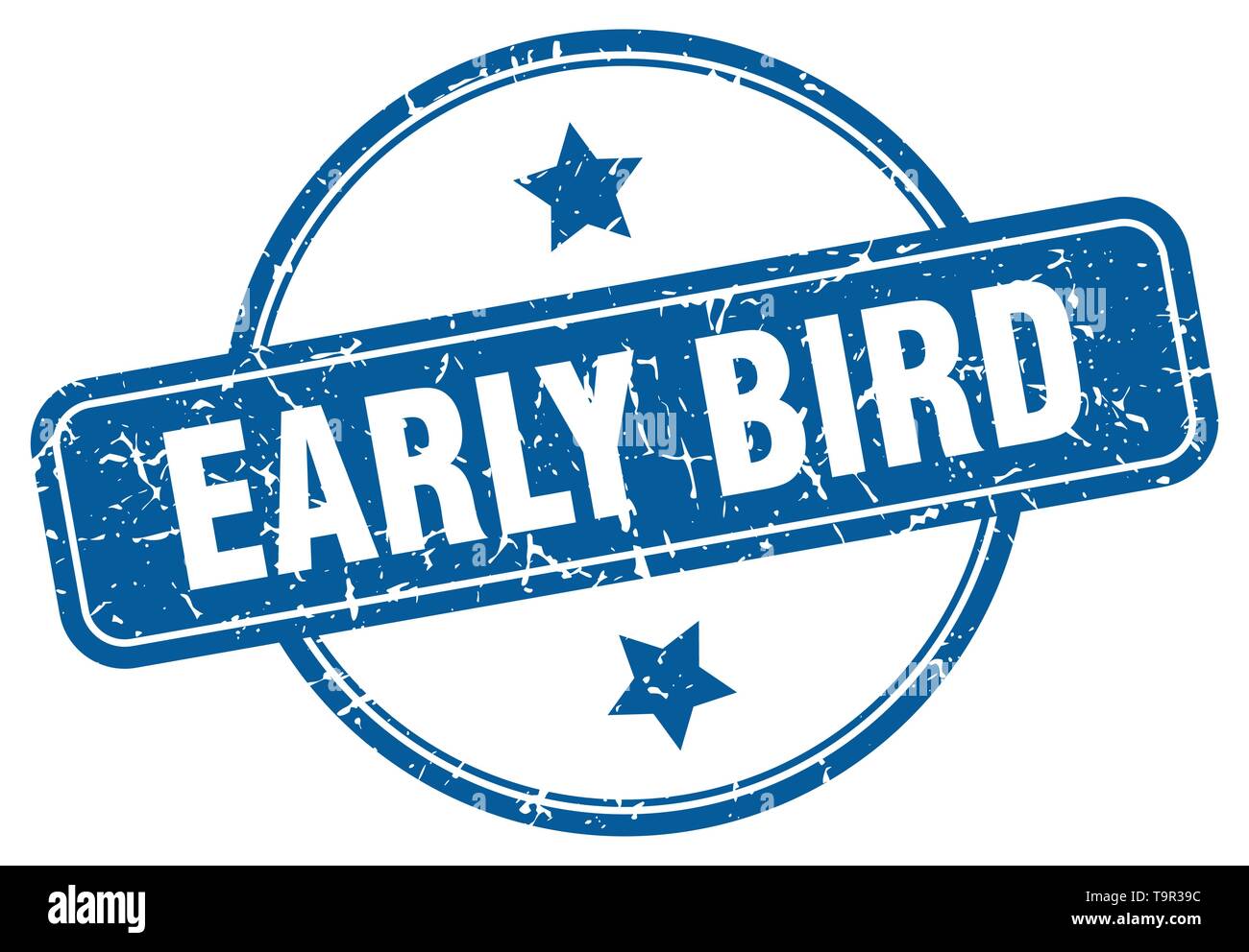 early bird round grunge isolated stamp Stock Vector Image & Art - Alamy