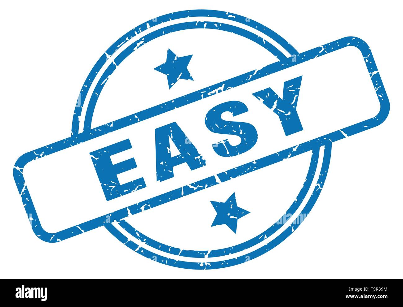 easy round vintage grunge stamp Stock Vector Image & Art - Alamy