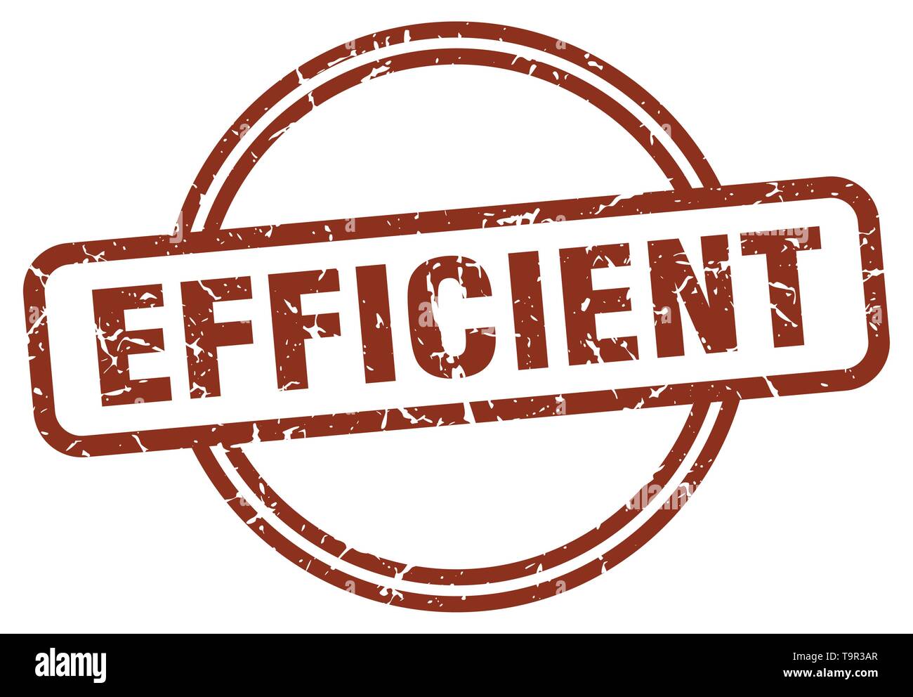 efficient stamp isolated on white Stock Vector Image & Art - Alamy