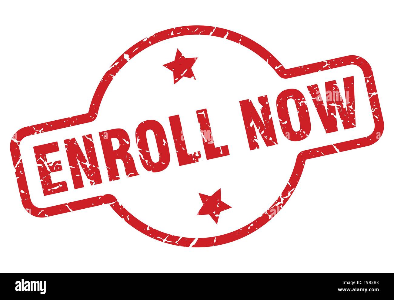 enroll now stamp isolated on white Stock Vector Image & Art - Alamy