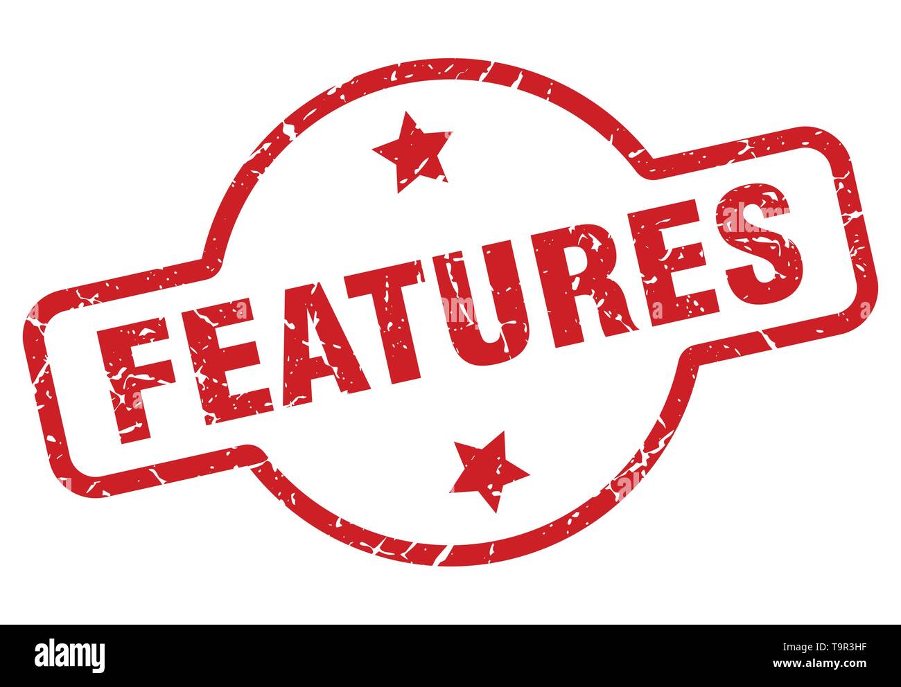 features stamp isolated on white Stock Vector Image & Art - Alamy