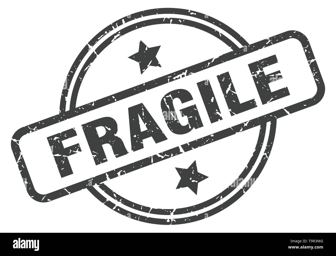 fragile stamp isolated on white Stock Vector Image & Art - Alamy