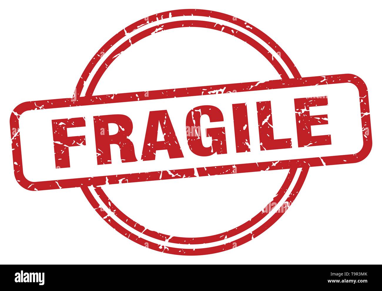 fragile round vintage grunge stamp Stock Vector Image & Art - Alamy