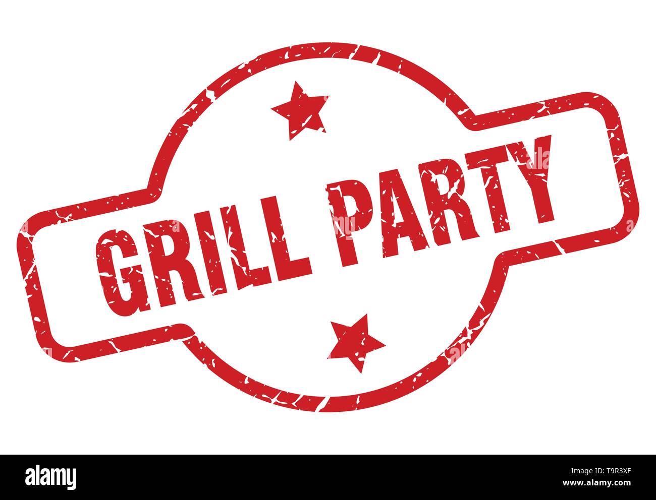 grill party stamp isolated on white Stock Vector Image & Art - Alamy