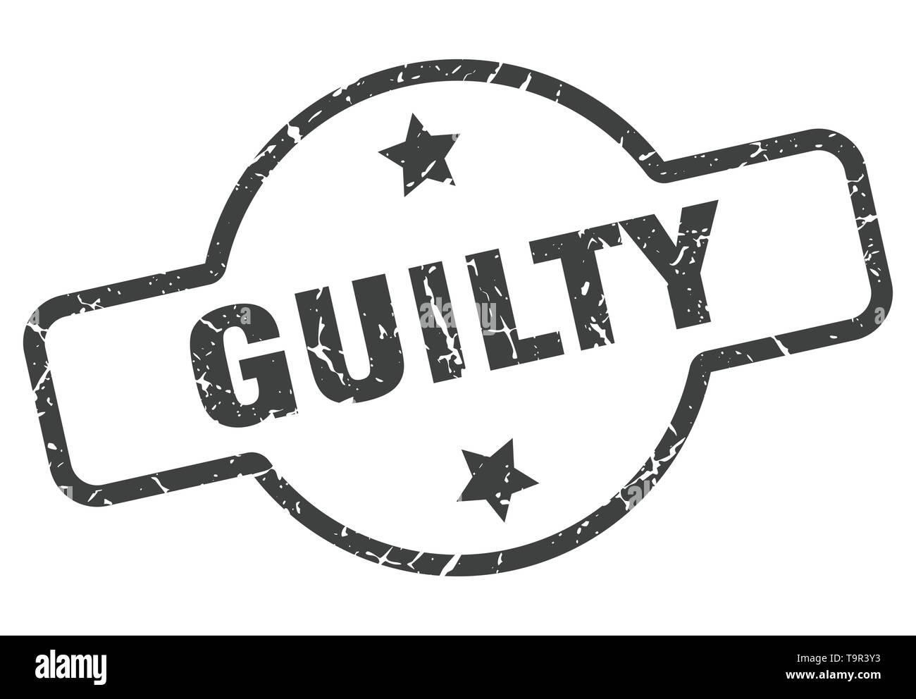 guilty vintage round isolated stamp Stock Vector Image & Art - Alamy