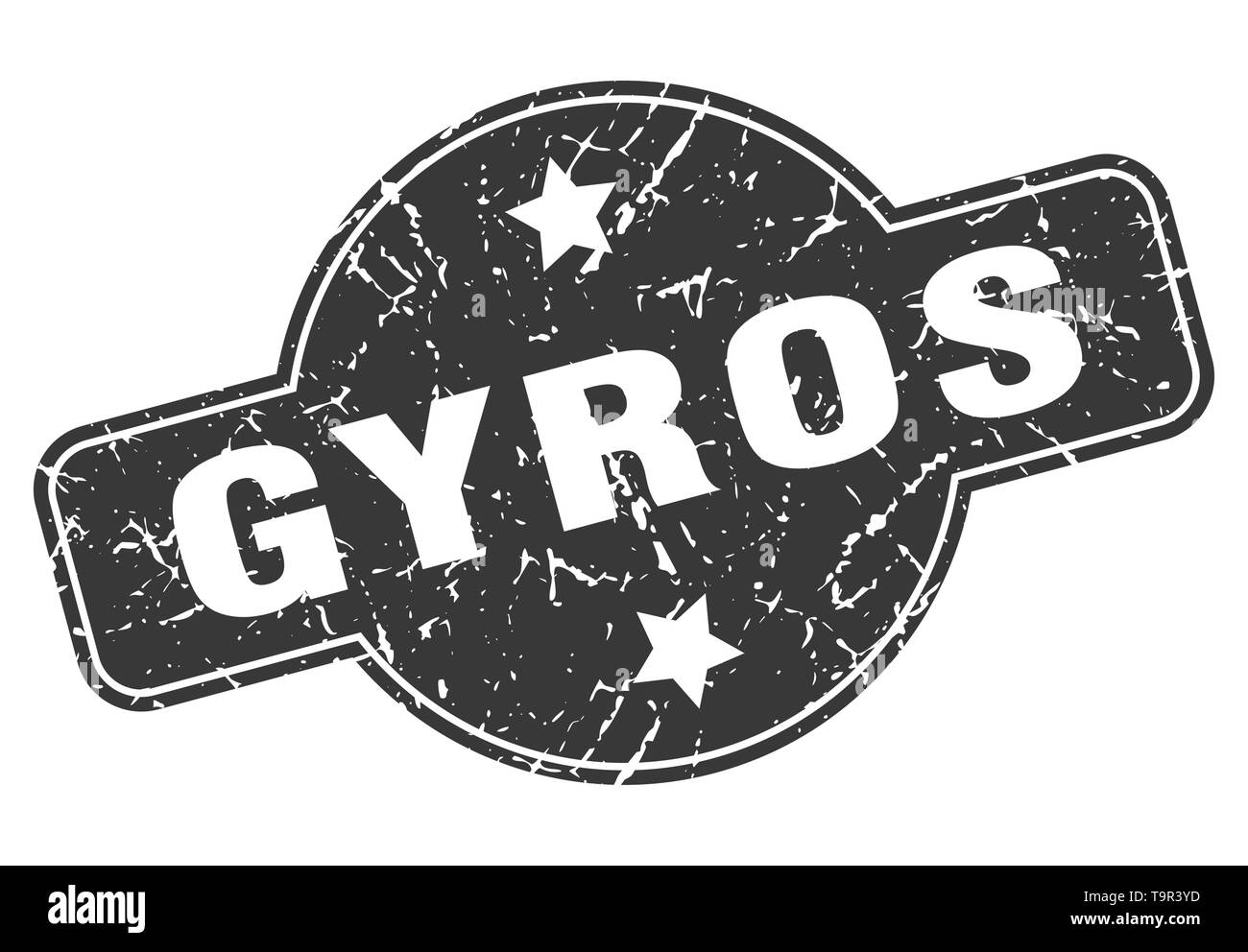 Gyros sign Black and White Stock Photos & Images - Alamy