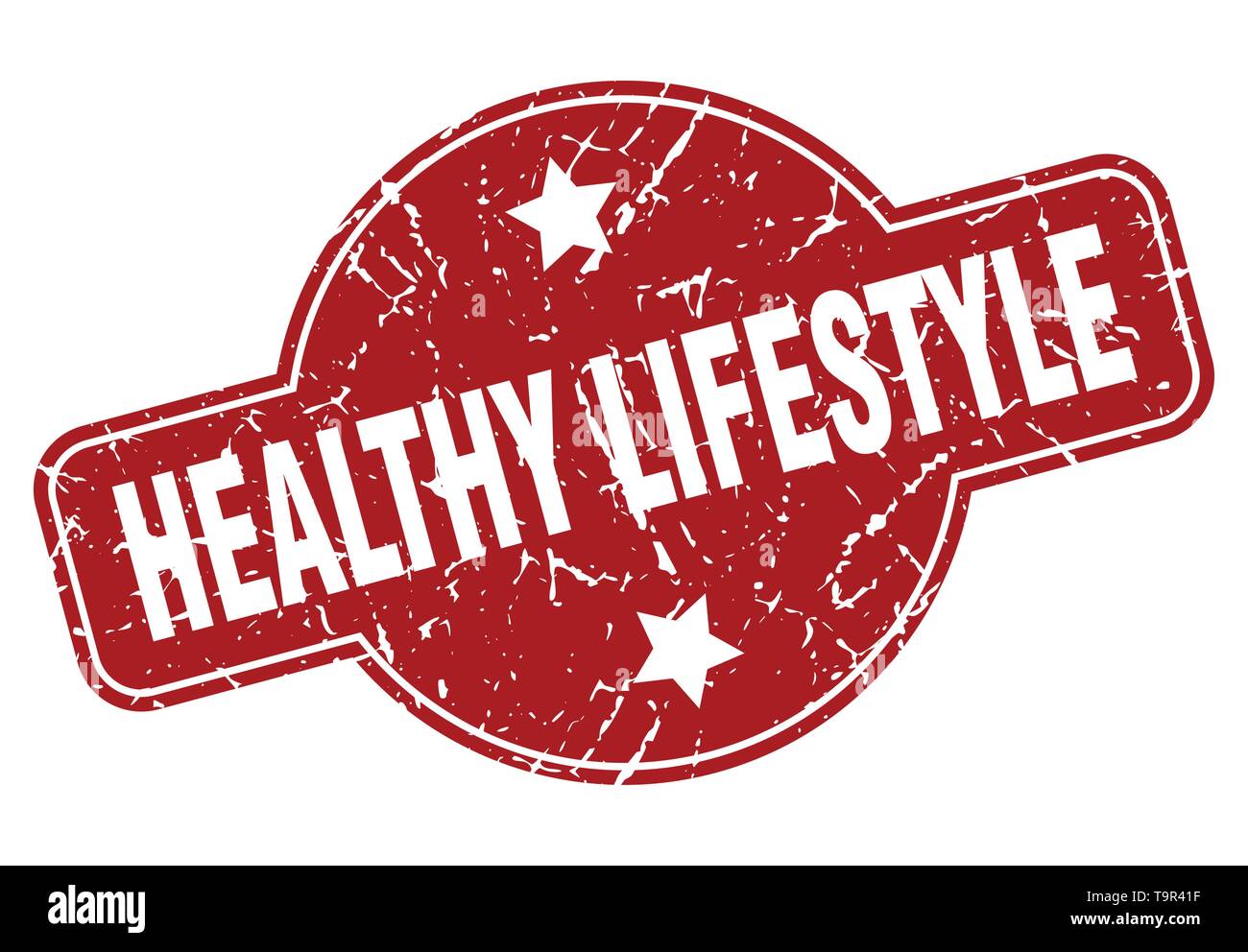 healthy lifestyle vintage stamp. healthy lifestyle sign Stock Vector ...