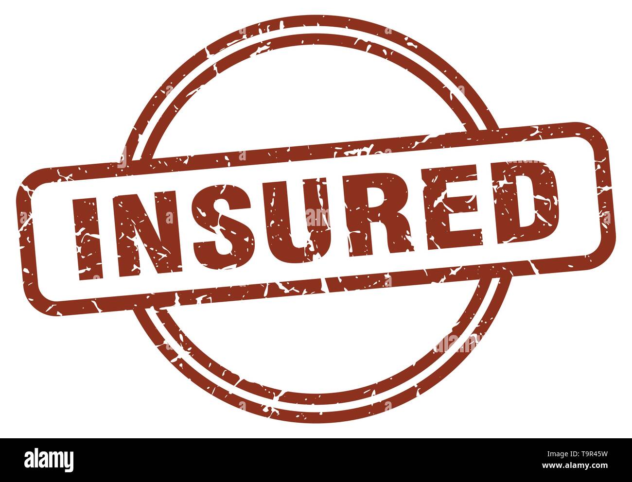 insured stamp isolated on white Stock Vector Image & Art - Alamy