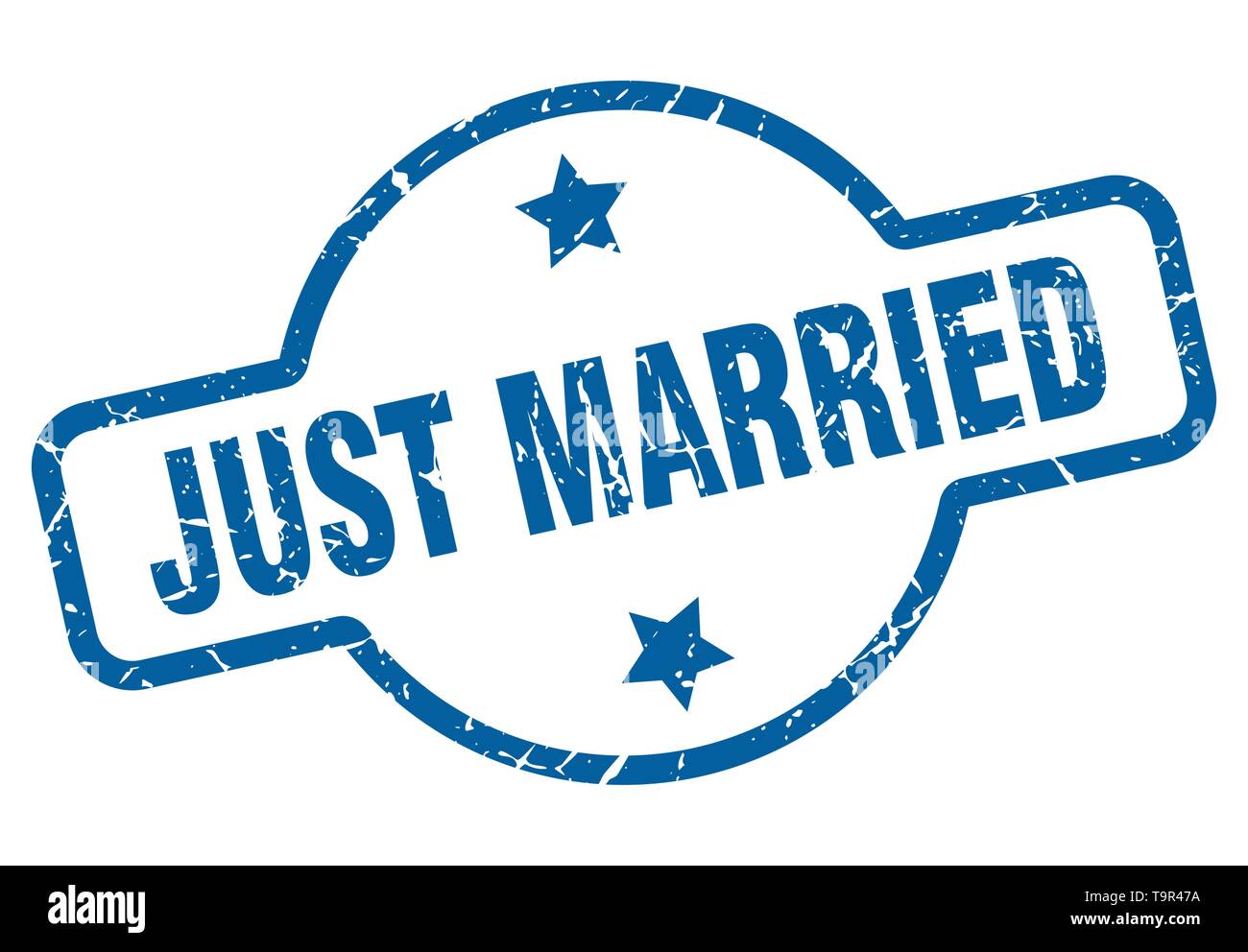 just married vintage stamp. just married sign Stock Vector Image & Art ...