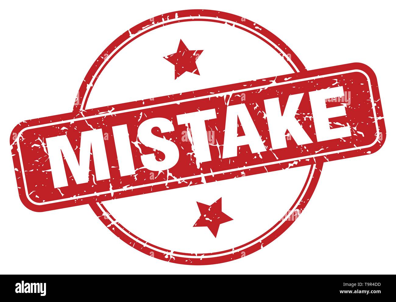 mistake vintage round isolated stamp Stock Vector Image & Art - Alamy