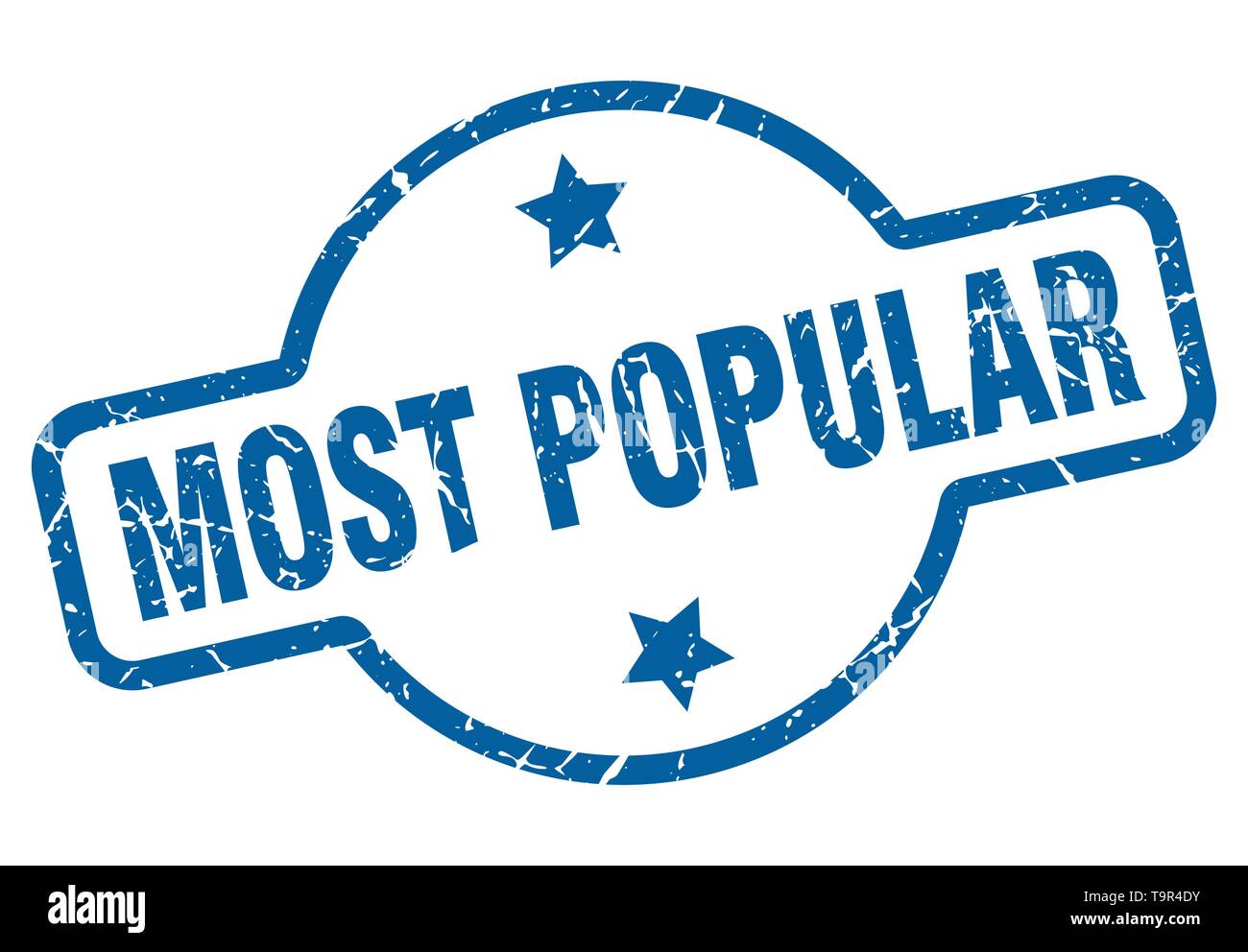 most popular vintage stamp. most popular sign Stock Vector Image & Art ...