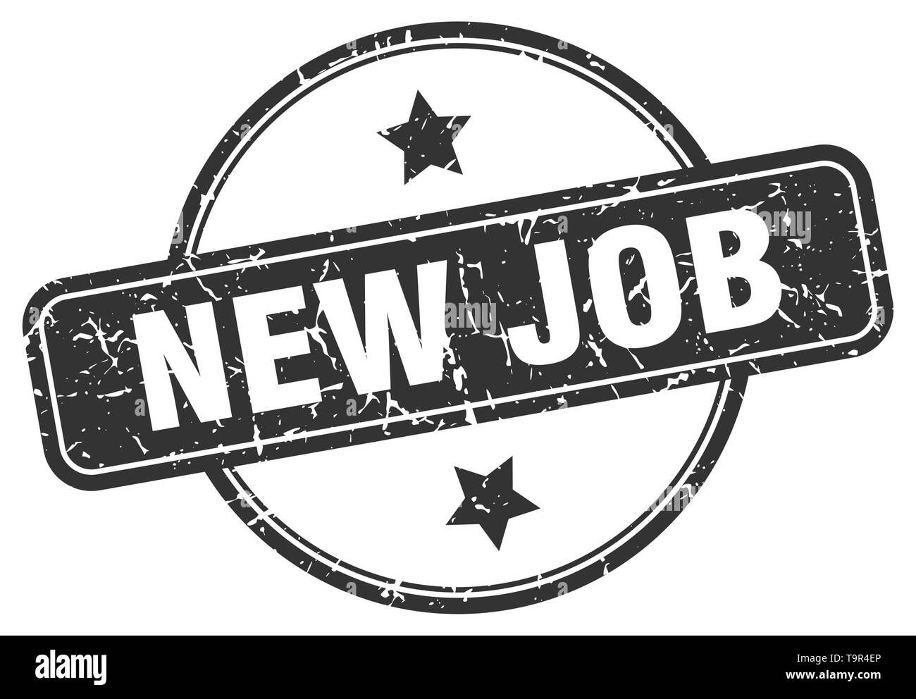 new job round vintage grunge stamp Stock Vector Image & Art - Alamy