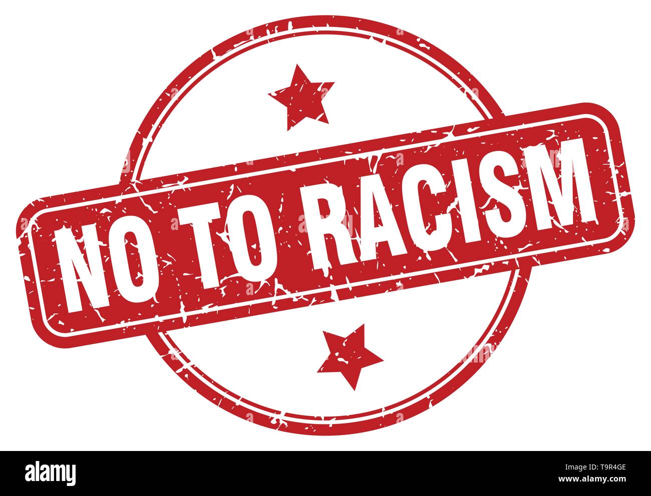 no to racism vintage round isolated stamp Stock Vector Image & Art - Alamy