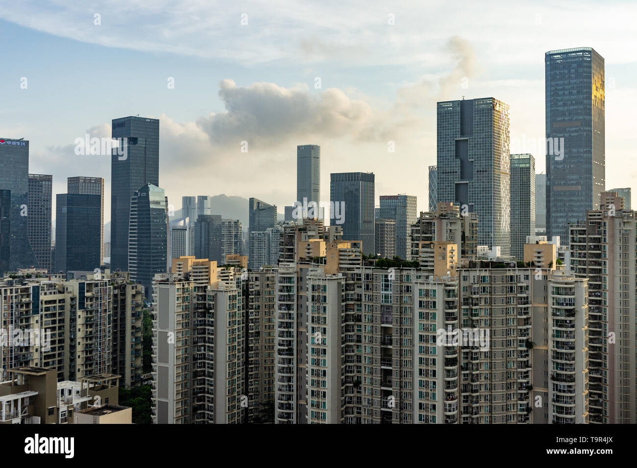 Mixed use zoning in China, office buildings looming over residential ...