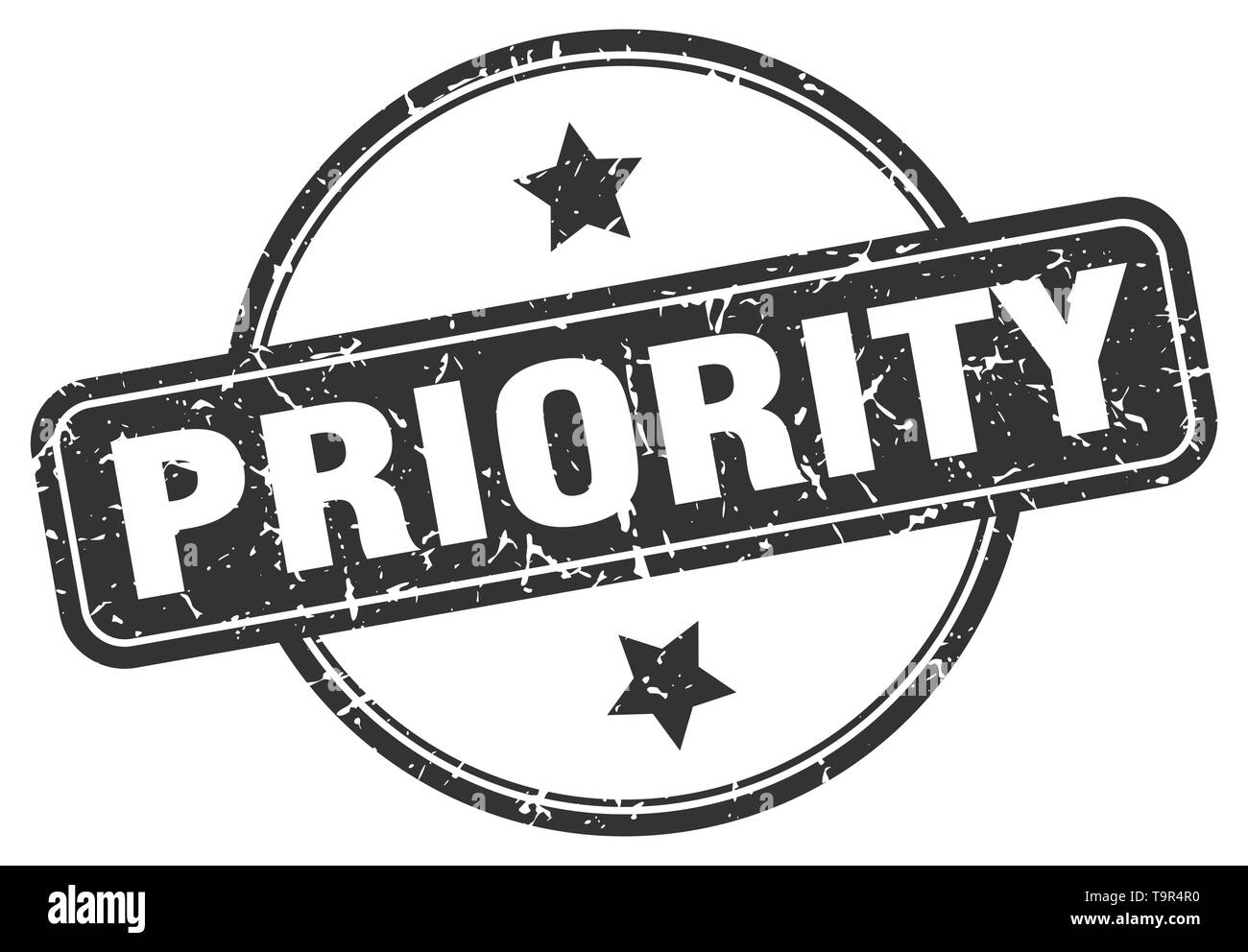 priority round vintage grunge stamp Stock Vector Image & Art - Alamy