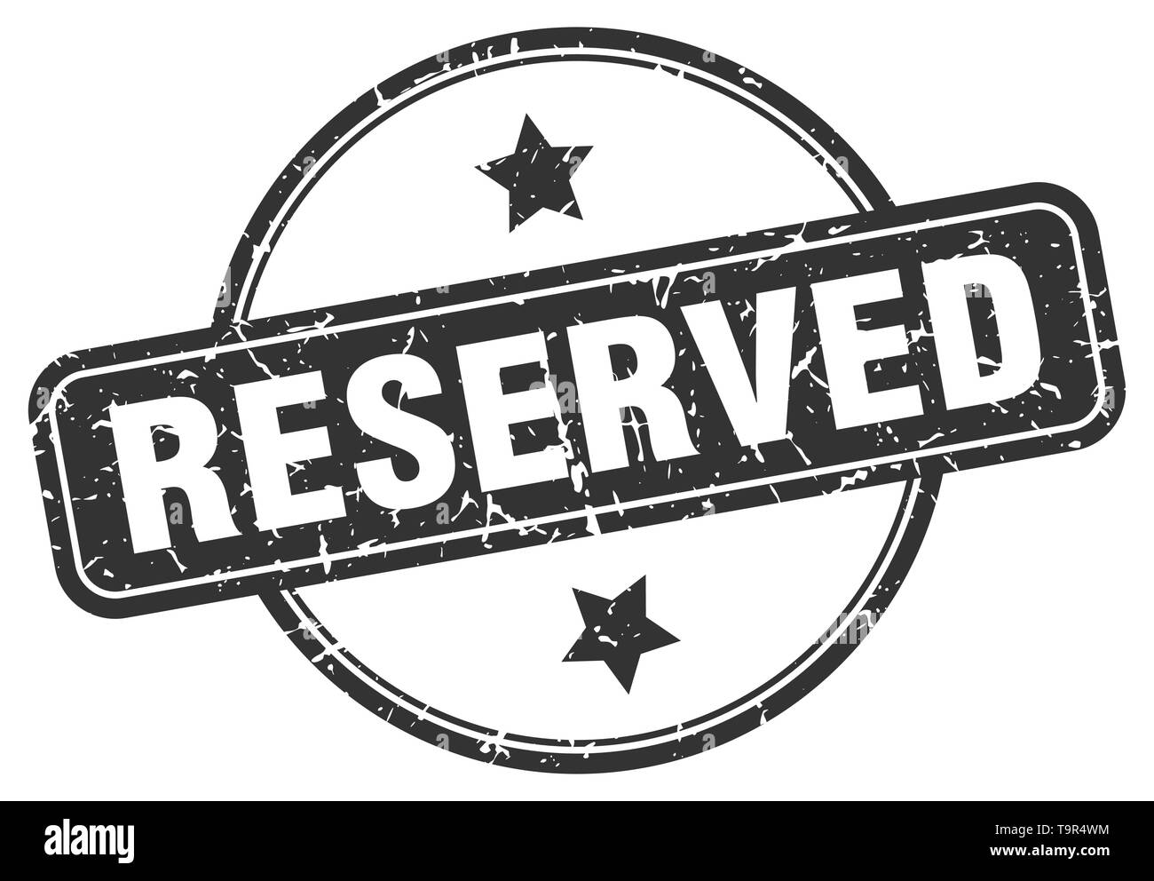 reserved round vintage grunge stamp Stock Vector Image & Art - Alamy