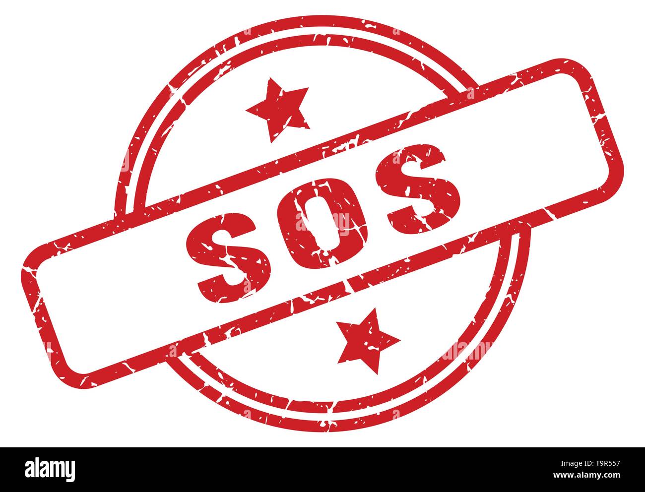 sos round grunge isolated stamp Stock Vector Image & Art - Alamy