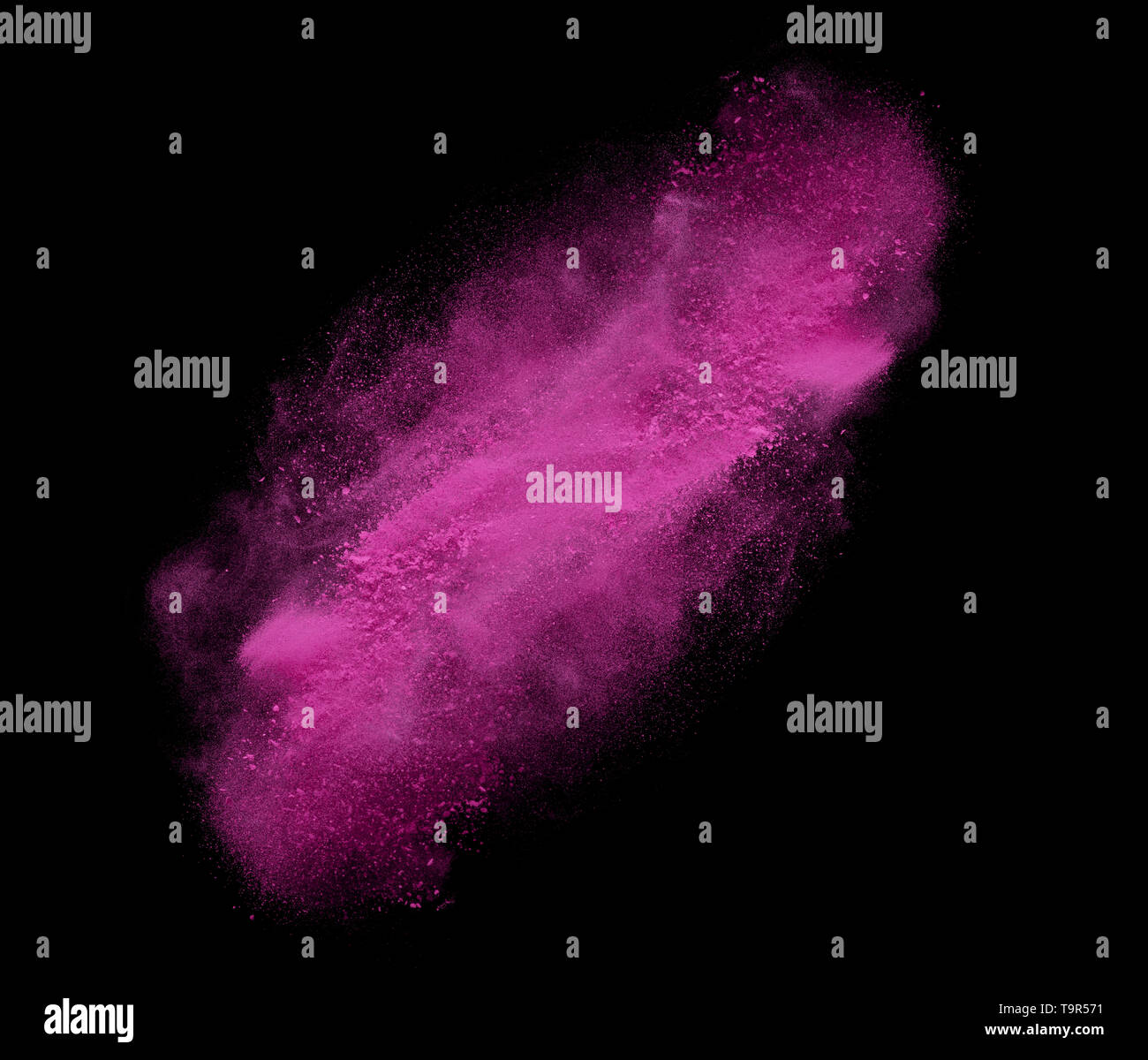 Red colorful powder splash on black background Stock Photo - Alamy