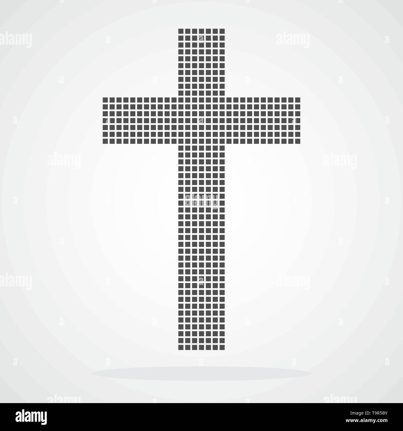 Pixel art design of Christian Cross. Vector illustration. Abstract ...