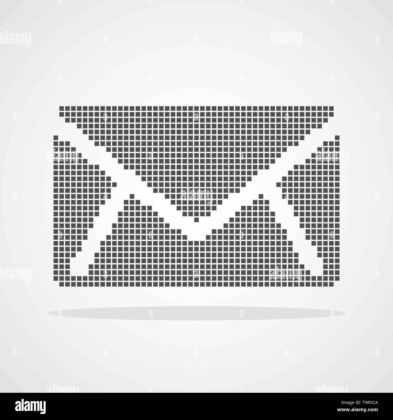 Pixel art design of a Envelope icon. Vector illustration. Abstract ...