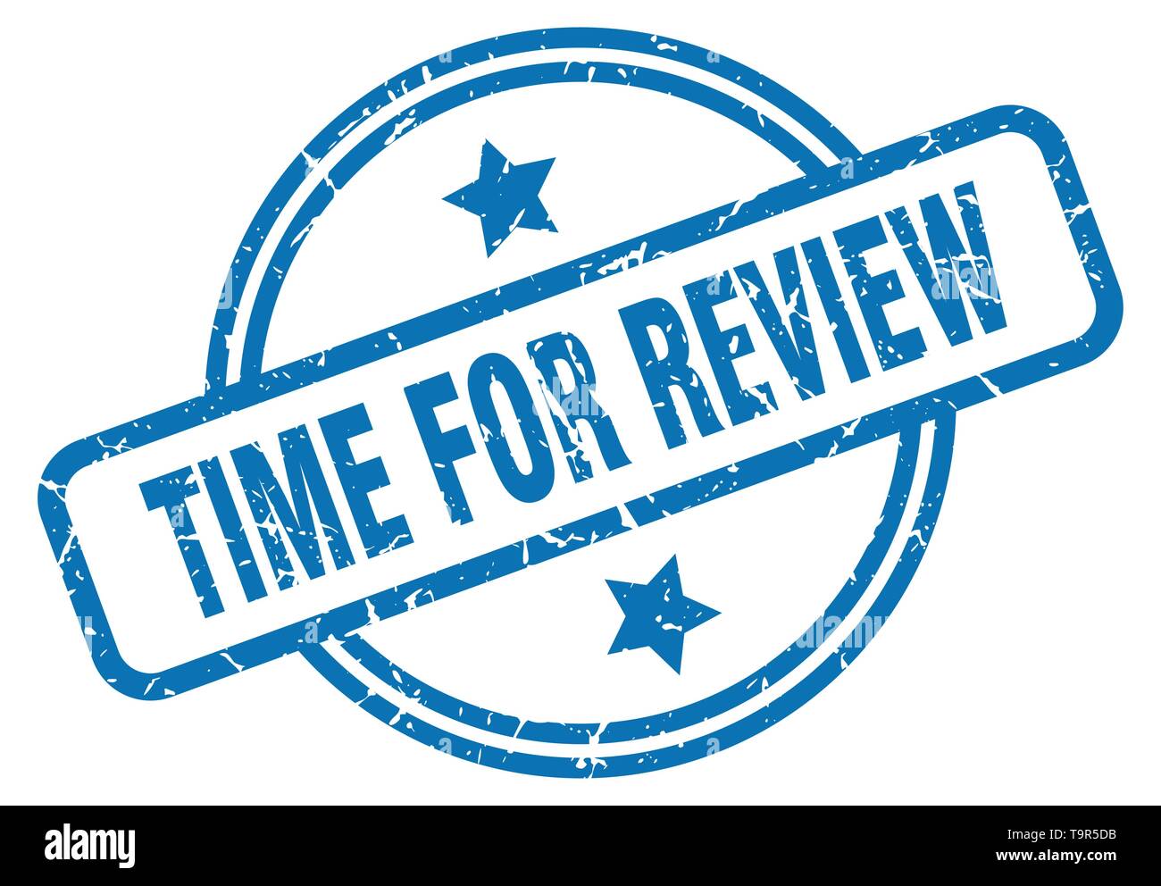time for review round vintage grunge stamp Stock Vector Image & Art - Alamy