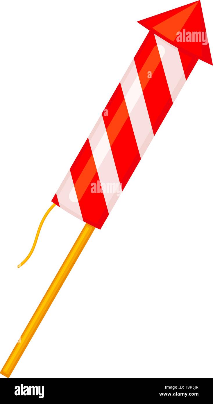 Colorful cartoon thin firework rocket Stock Vector Image & Art - Alamy