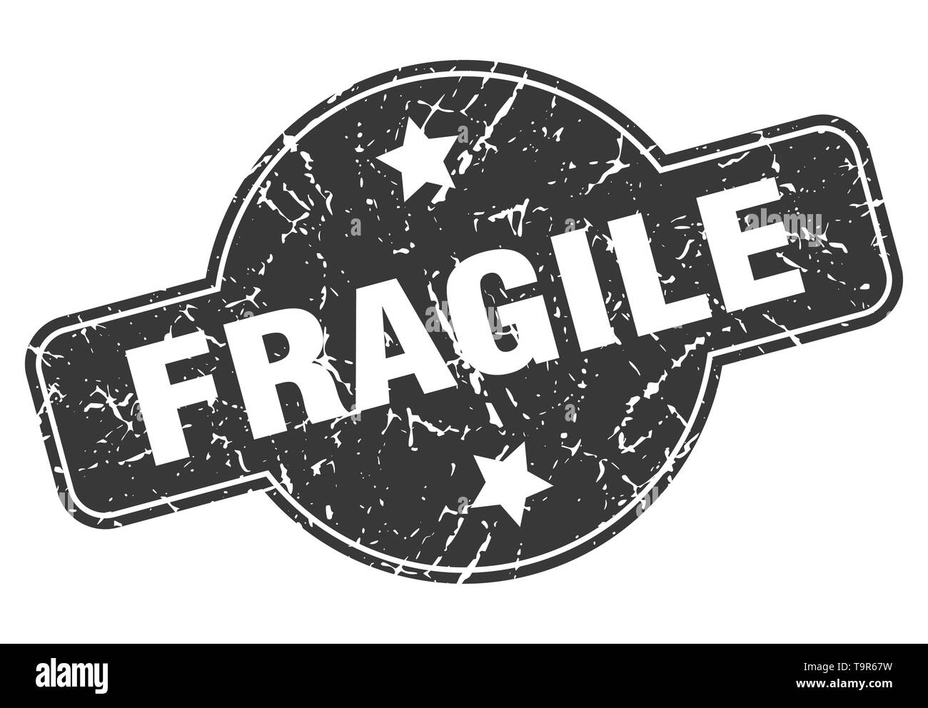 Fragile badge Black and White Stock Photos & Images - Alamy