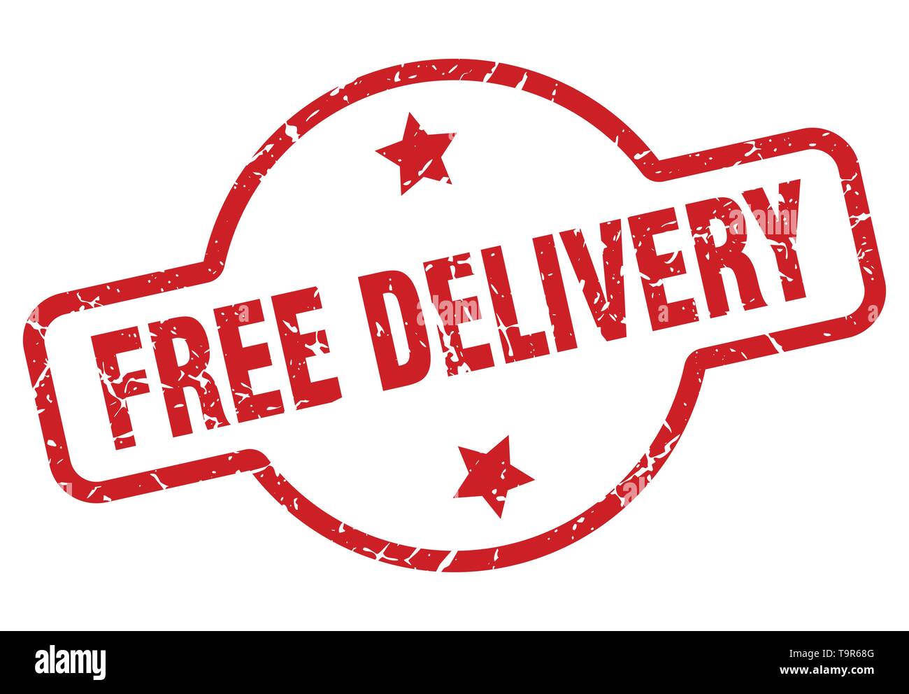 free delivery stamp isolated on white Stock Vector Image & Art - Alamy