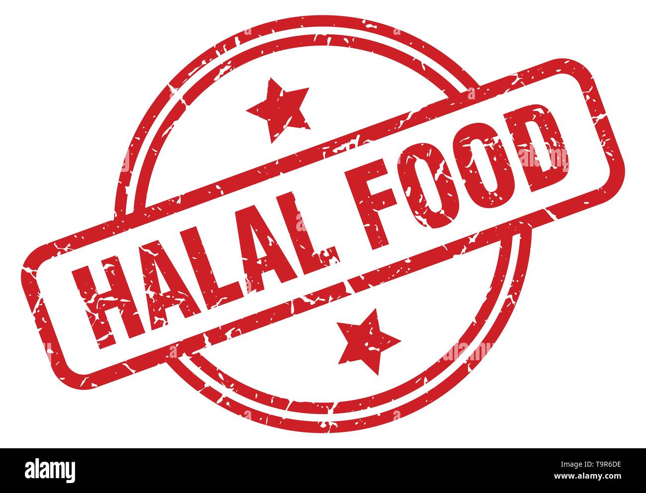halal food round grunge isolated stamp Stock Vector Image & Art - Alamy