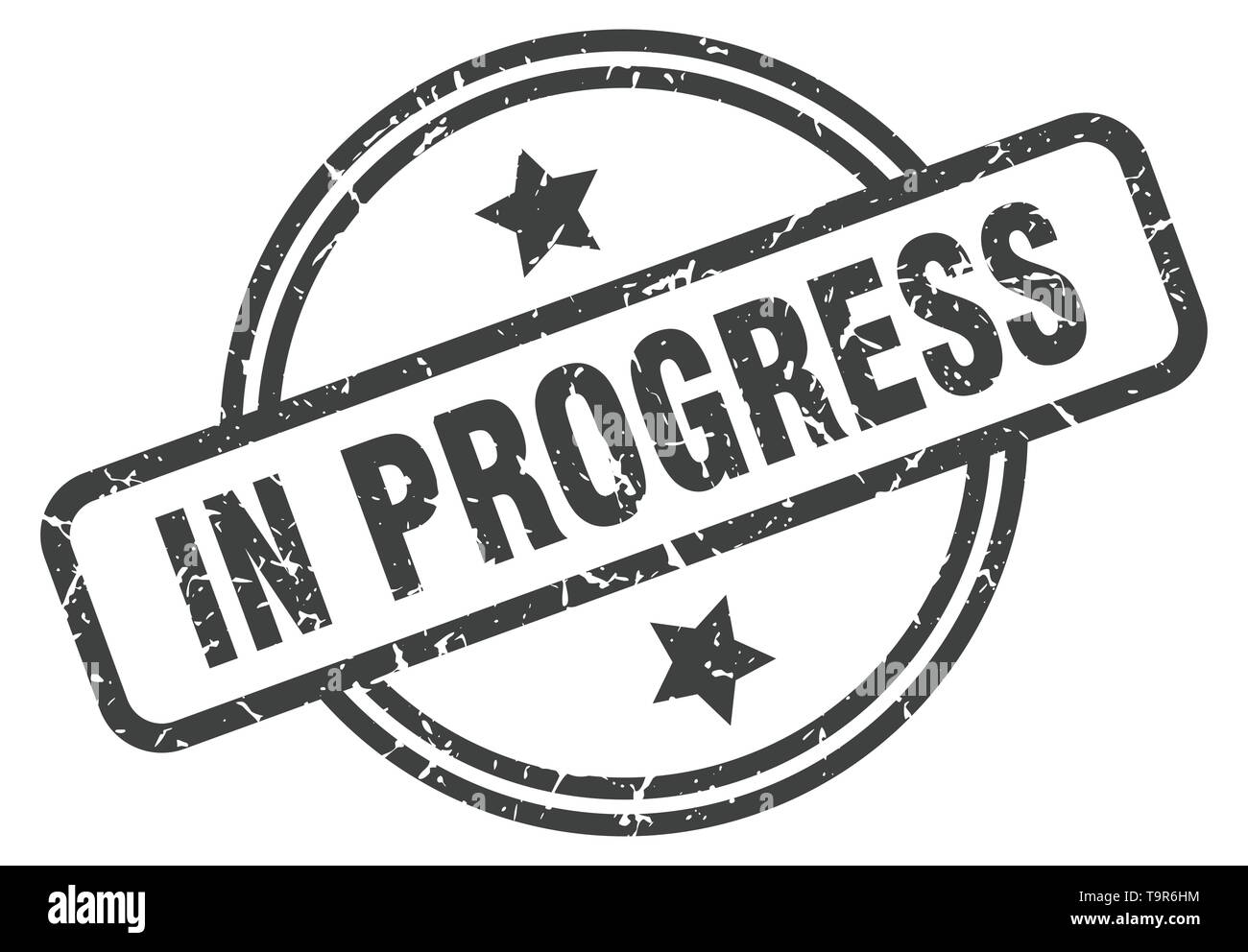 in progress stamp isolated on white Stock Vector Image & Art - Alamy