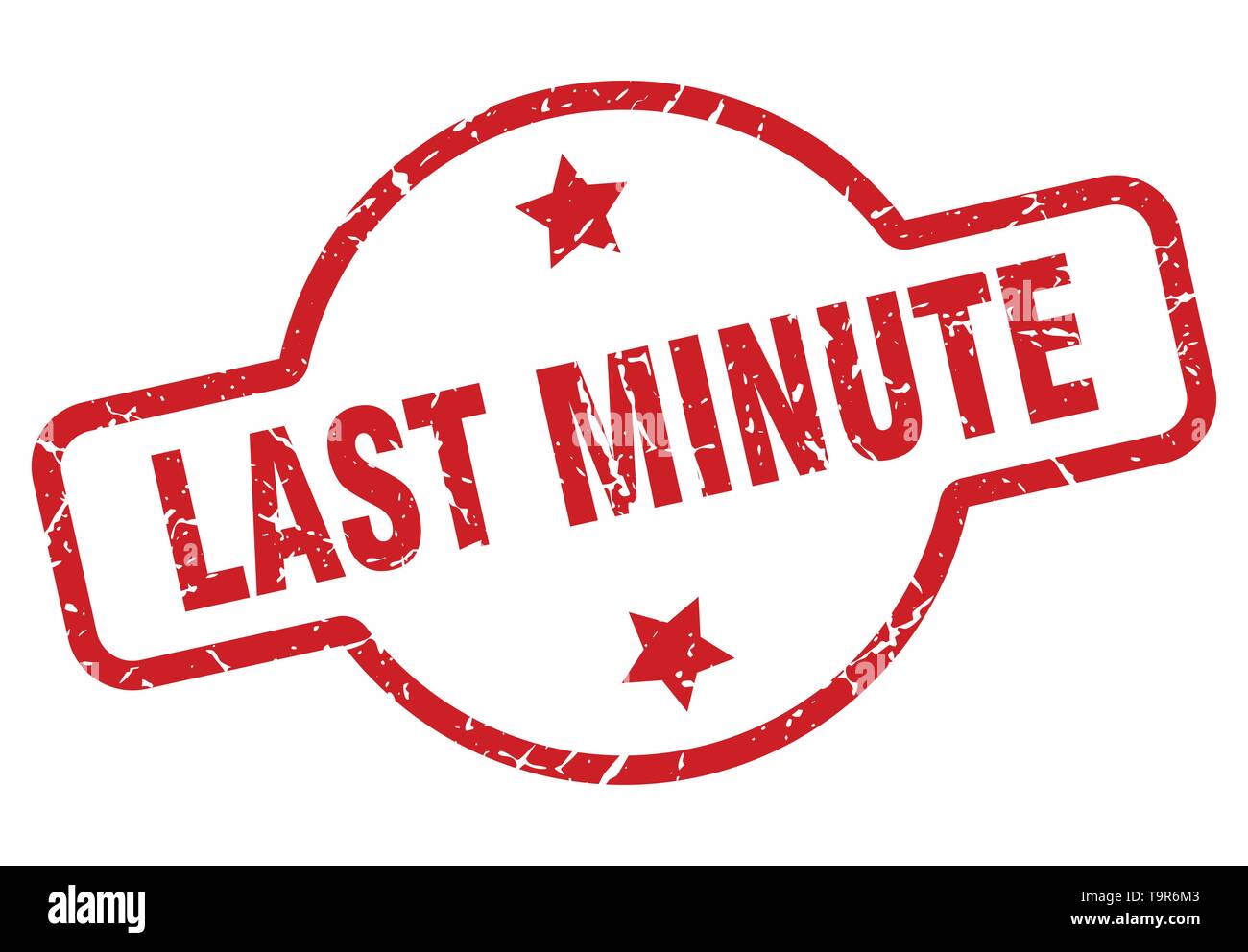 last minute stamp isolated on white Stock Vector Image & Art - Alamy