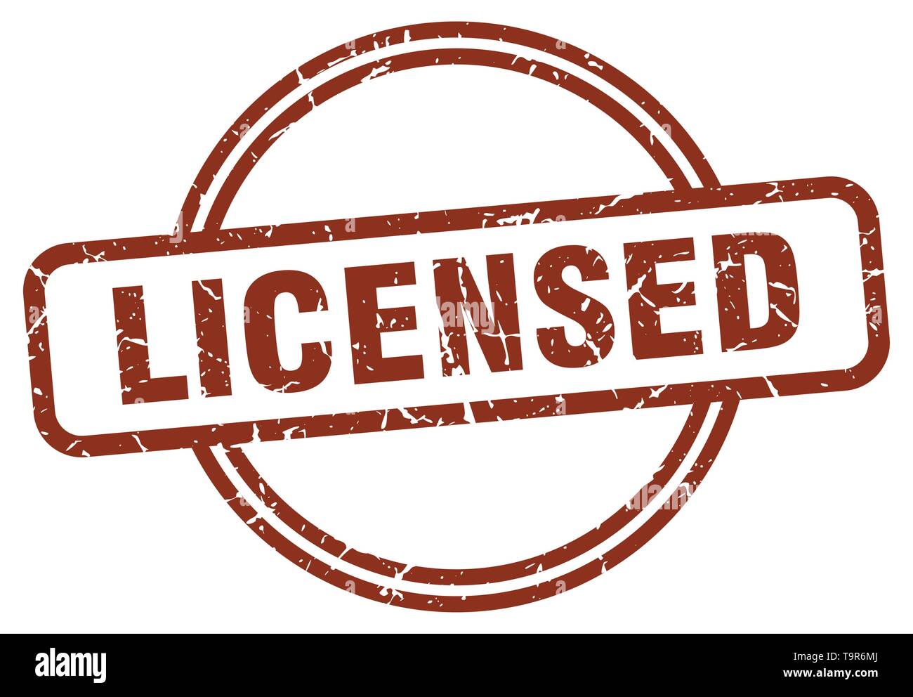 licensed stamp isolated on white Stock Vector Image & Art - Alamy
