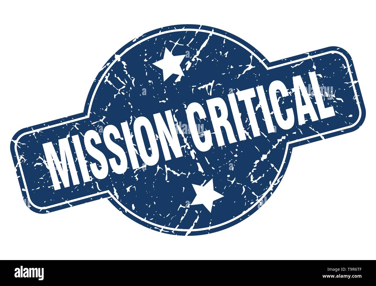 mission critical vintage round isolated stamp Stock Vector Image & Art ...