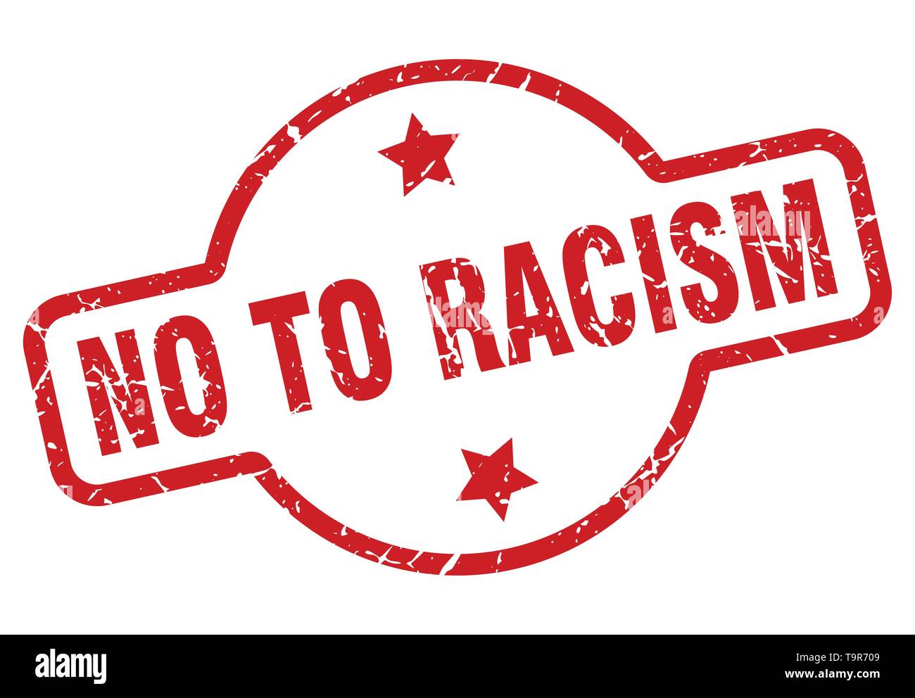 no to racism stamp isolated on white Stock Vector Image & Art - Alamy