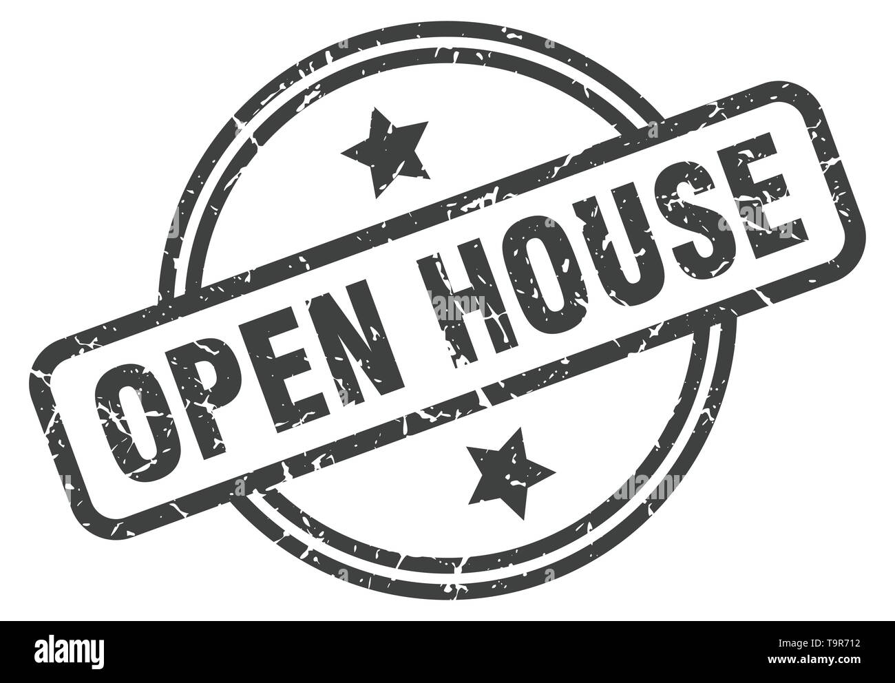 open house stamp isolated on white Stock Vector Image & Art - Alamy