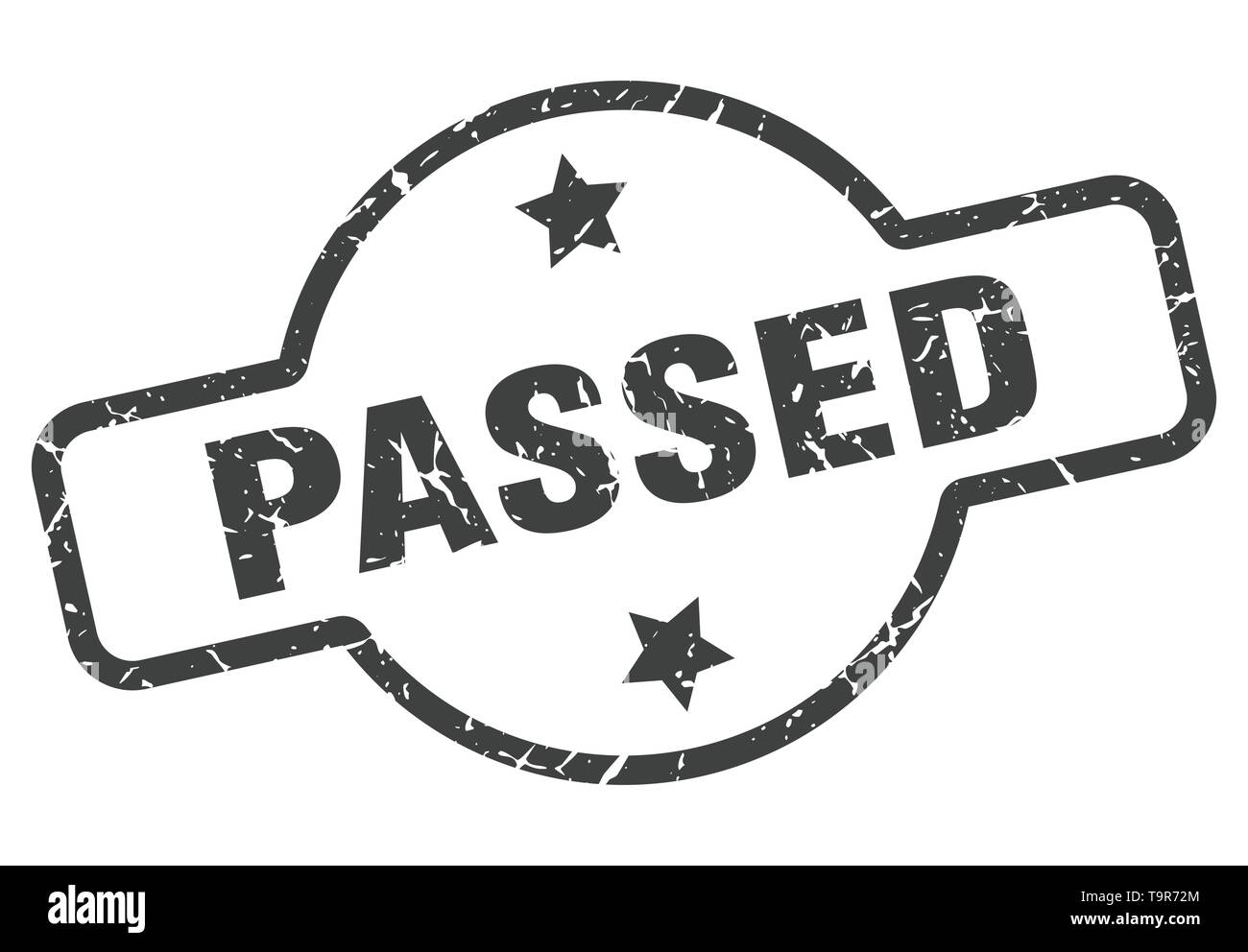 Passed black round stamp hi-res stock photography and images - Alamy