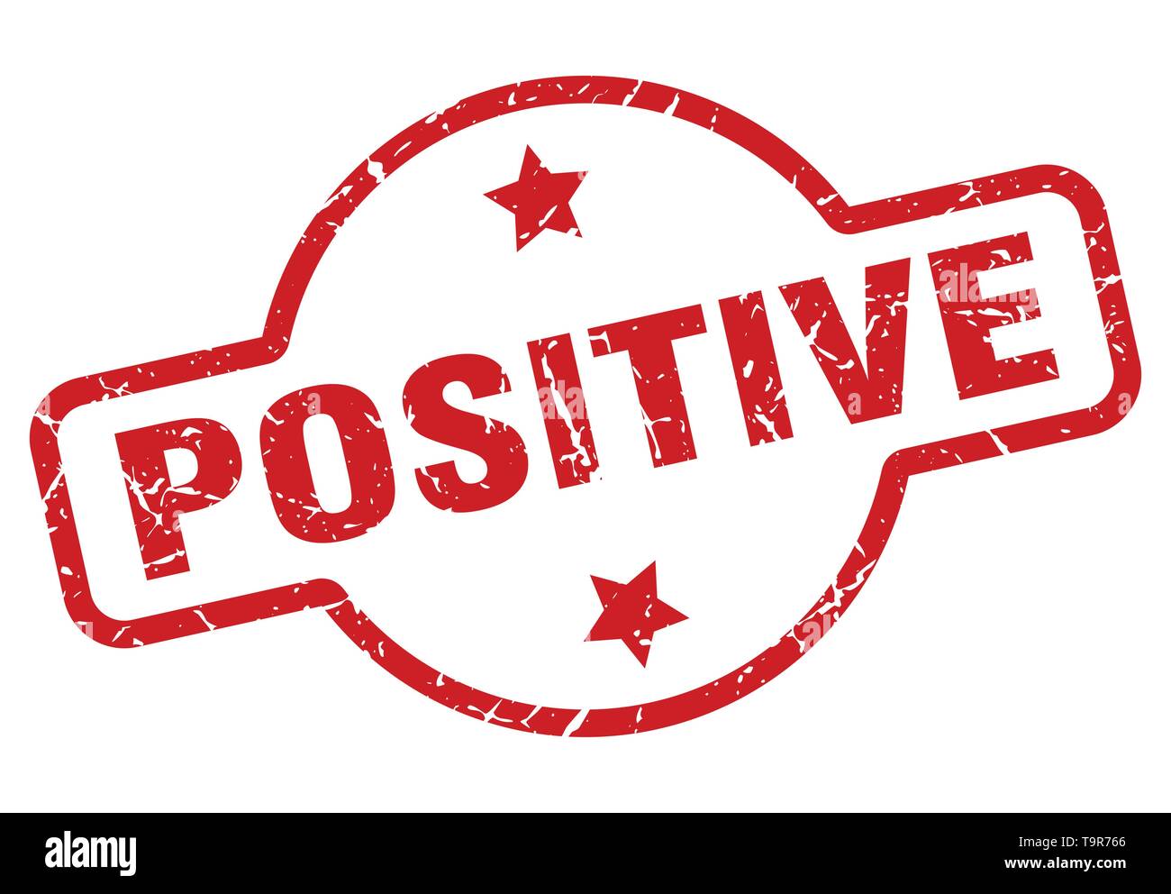 positive stamp isolated on white Stock Vector Image & Art - Alamy