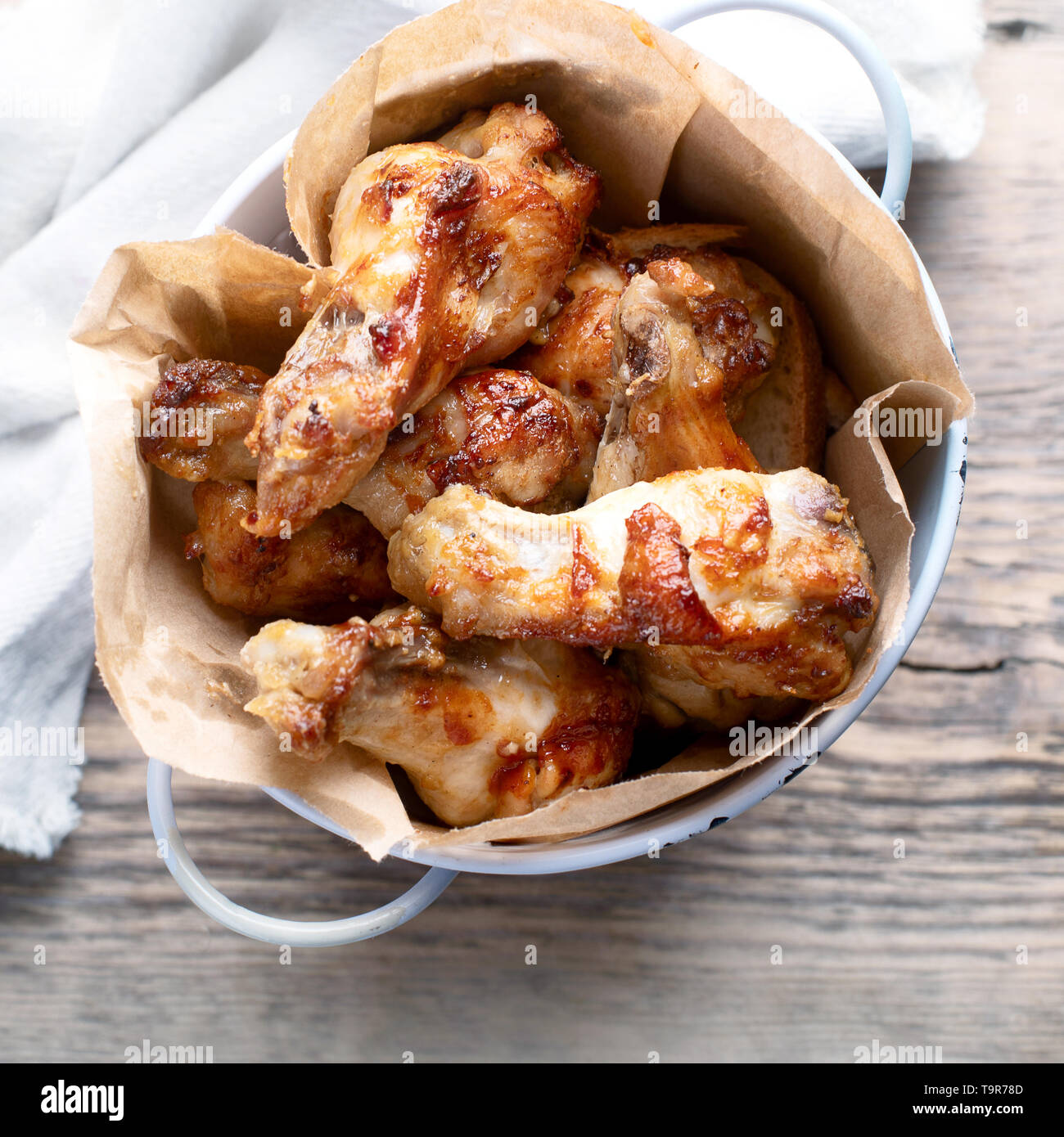 Crispy fried chicken top view hi-res stock photography and images - Alamy