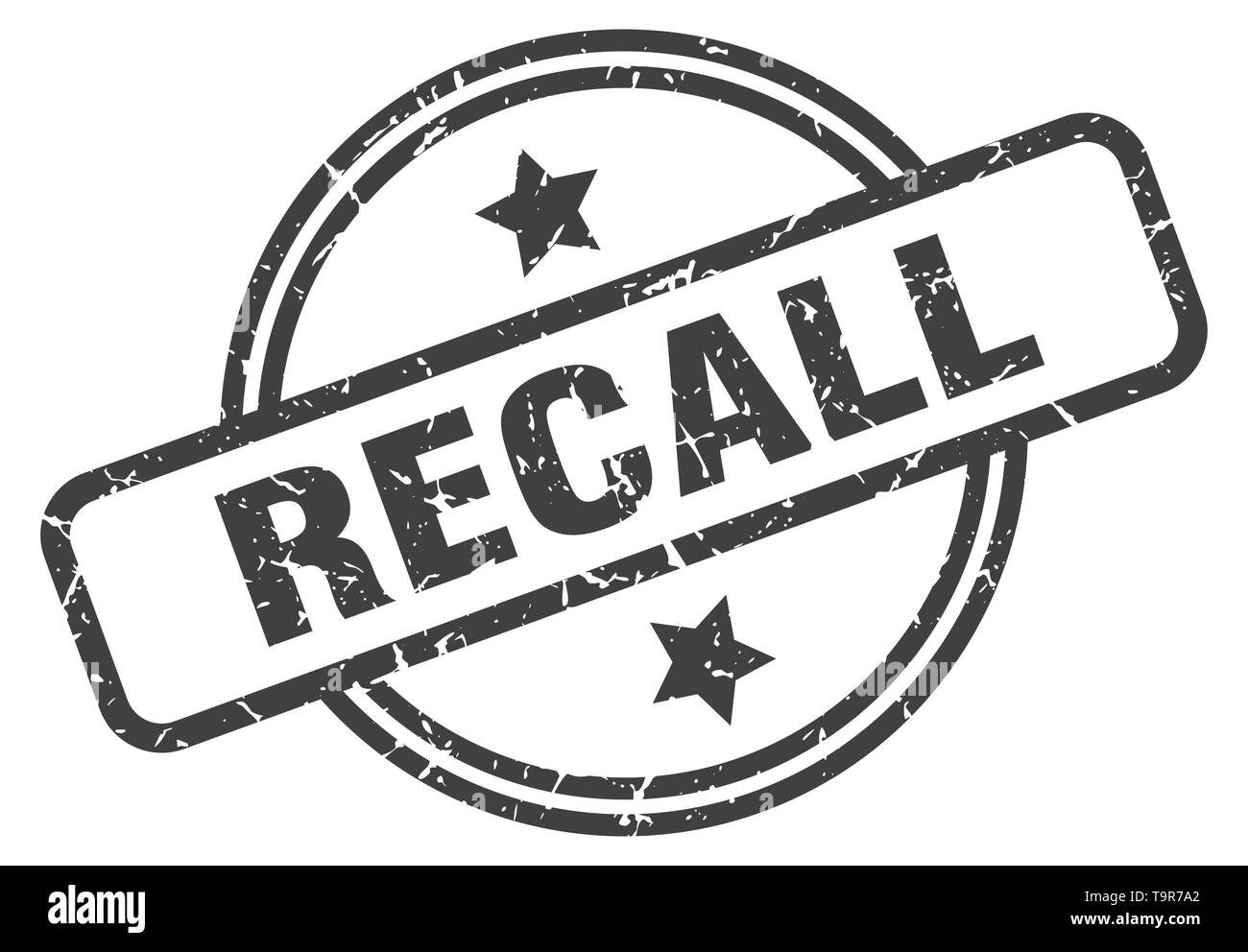 recall stamp isolated on white Stock Vector Image & Art - Alamy